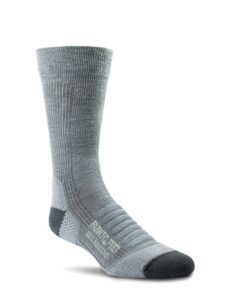 farm to feet damascus lightweight merino wool crew socks, charcoal, x-large