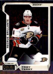 2018-19 o-pee-chee platinum #196 troy terry rc rookie anaheim ducks nhl hockey trading card