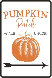 new metal sign aluminum sign pumpkin patch sign decor easter lover fall sign for outdoor & indoor 12" x 8"