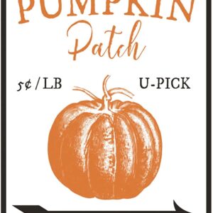 New Metal Sign Aluminum Sign Pumpkin Patch Sign Decor Easter Lover Fall Sign for Outdoor & Indoor 12" x 8"