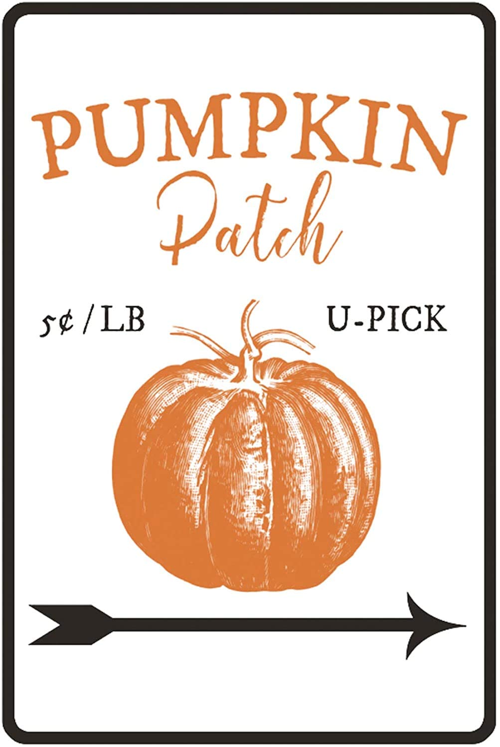 New Metal Sign Aluminum Sign Pumpkin Patch Sign Decor Easter Lover Fall Sign for Outdoor & Indoor 12" x 8"