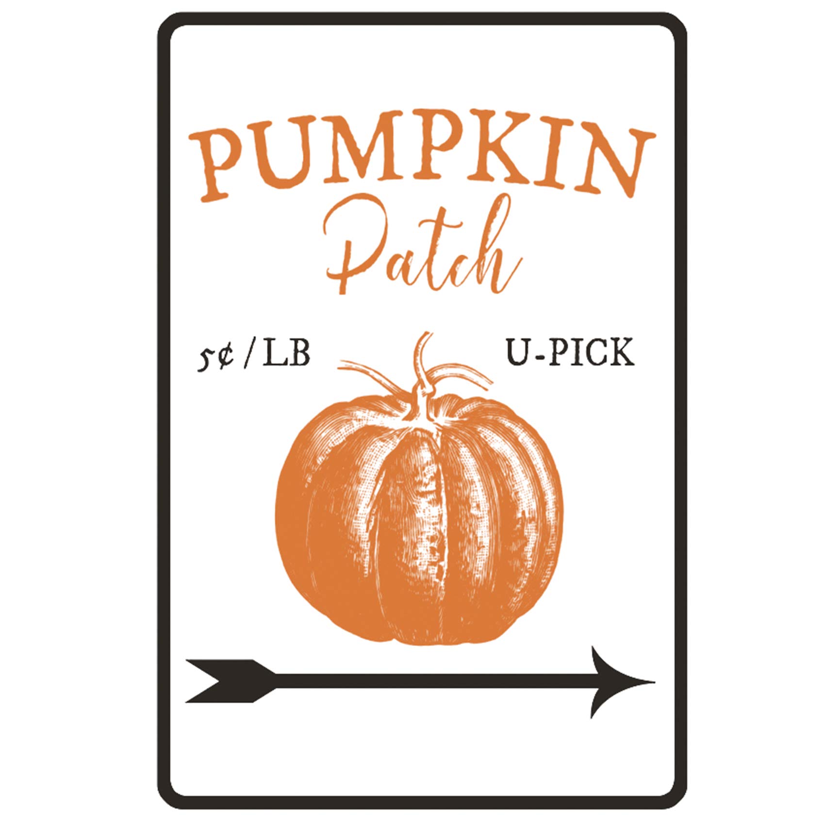 New Metal Sign Aluminum Sign Pumpkin Patch Sign Decor Easter Lover Fall Sign for Outdoor & Indoor 12" x 8"