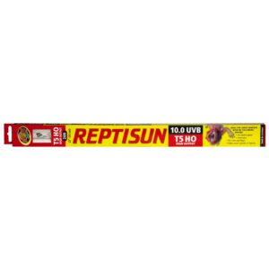 zoo med reptisun 10.0 uvb lamps for reptiles - high output t5 ho with optimal uva/uvb output - ideal terrarium lighting solution for vivariums & amphibians (3-pack)