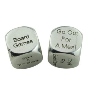 TIN Date Night Dice 10th Anniversary 100% Pure Tin - Create a Unique 10th Anniversary Date Night