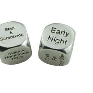 TIN Date Night Dice 10th Anniversary 100% Pure Tin - Create a Unique 10th Anniversary Date Night