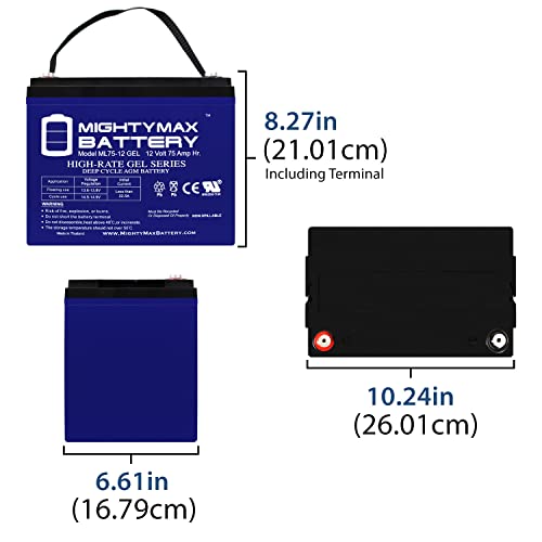 Mighty Max Battery 12V 75AH Gel Battery Replacement for Toro Pro Line 52 Lawn and Garden