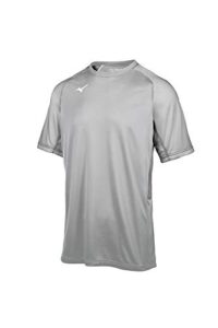 mizuno aerolite crew baseball jersey, grey, medium