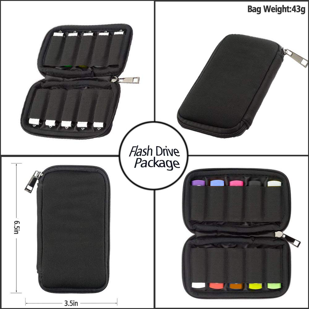 Flash Drive Case USB Storage Case JBOS USB Holder Storage Bag, Electronic Accessories Organizer for USB Flash Drive, USB Case, Thumb Drive Caes, Jump Drive Case, USB Organizer