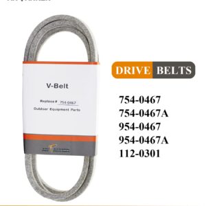 Antanker Drive Belt 954-0467A 754-0467A 11482 Replace for MTD CubCadet for Troy Bilt Lawn Mower Belt