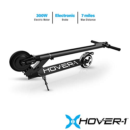 Hover-1 Rally Electric Scooter | 12MPH, 7 Mile Range, 4HR Charge, LCD Display, 6.5 Inch High-Grip Tires, 220LB Max Weight, Cert. & Tested - Safe for Kids, Teens & Adults