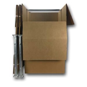 Amazon Basics Wardrobe Clothing Moving Boxes with Bar - 24" x 24" x 40", 3-Pack, Brown