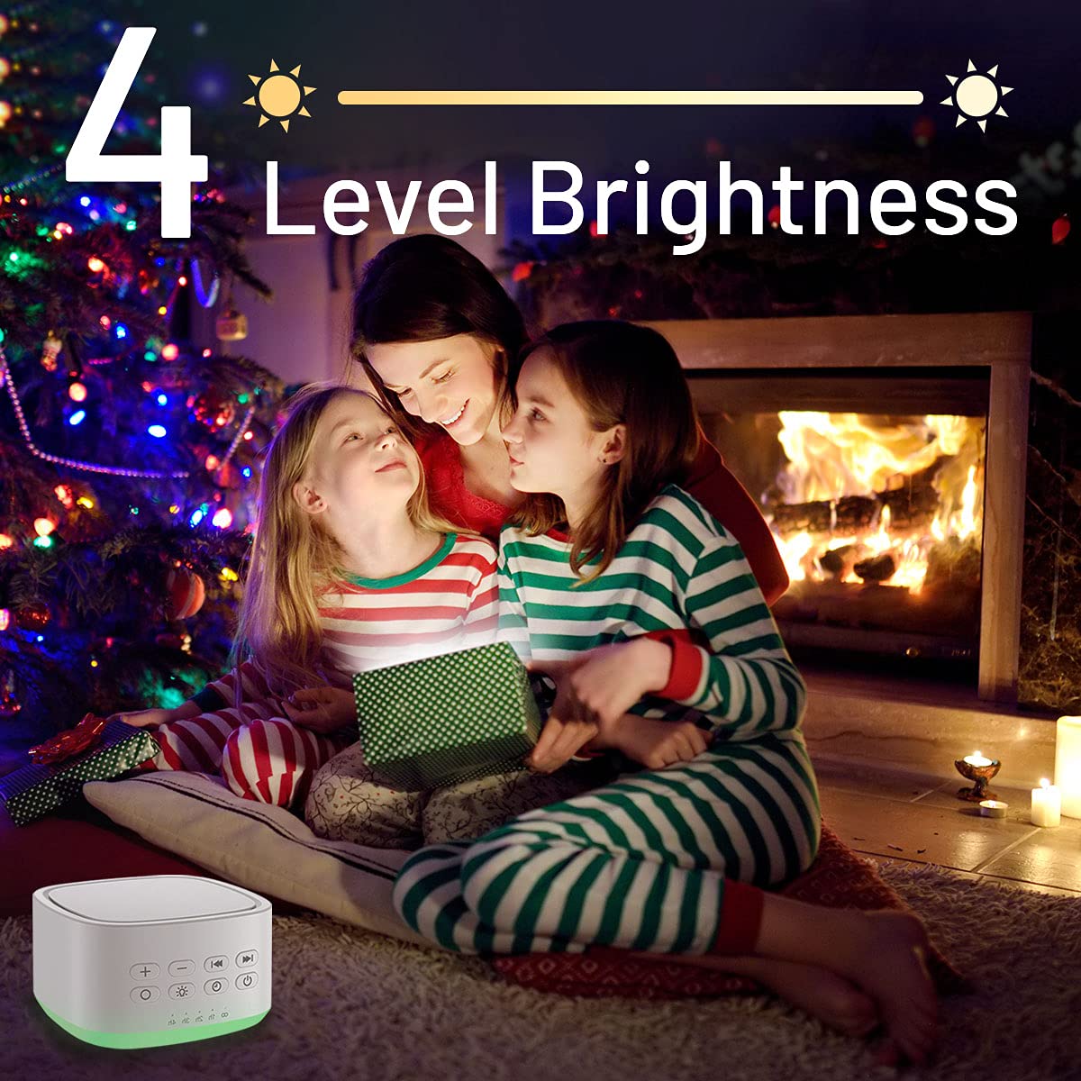 Magicteam White Noise Machine 10 Colors Lights and 25 Soothing Sounds Sleep Sound Machine with 5 Timers with Memory Feature Portable Sound Machine for Baby Adults. (White)