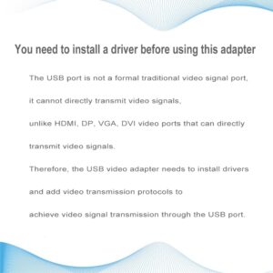 USB to VGA Adapter for Monitor, VGA to USB 3.0/2.0 Converter 1080P Multi-Display Video Cable for Laptop Desktop PC to Monitors, Projector, TV. (Not Support Chromebook)