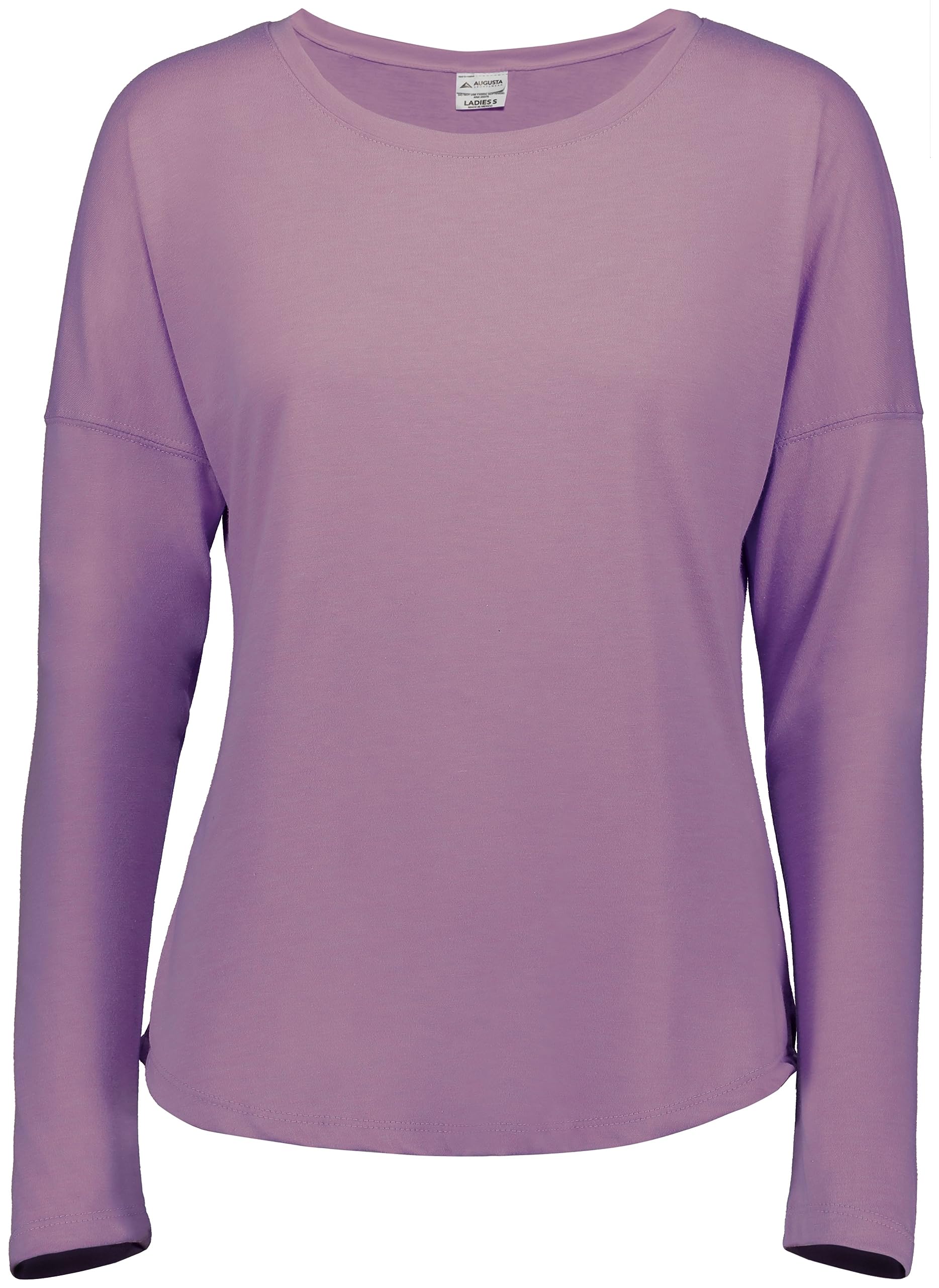 Augusta Sportswear Womens Lux Tri-Blend Long Sleeve Shirt, Light Lavender Heather, 3XL