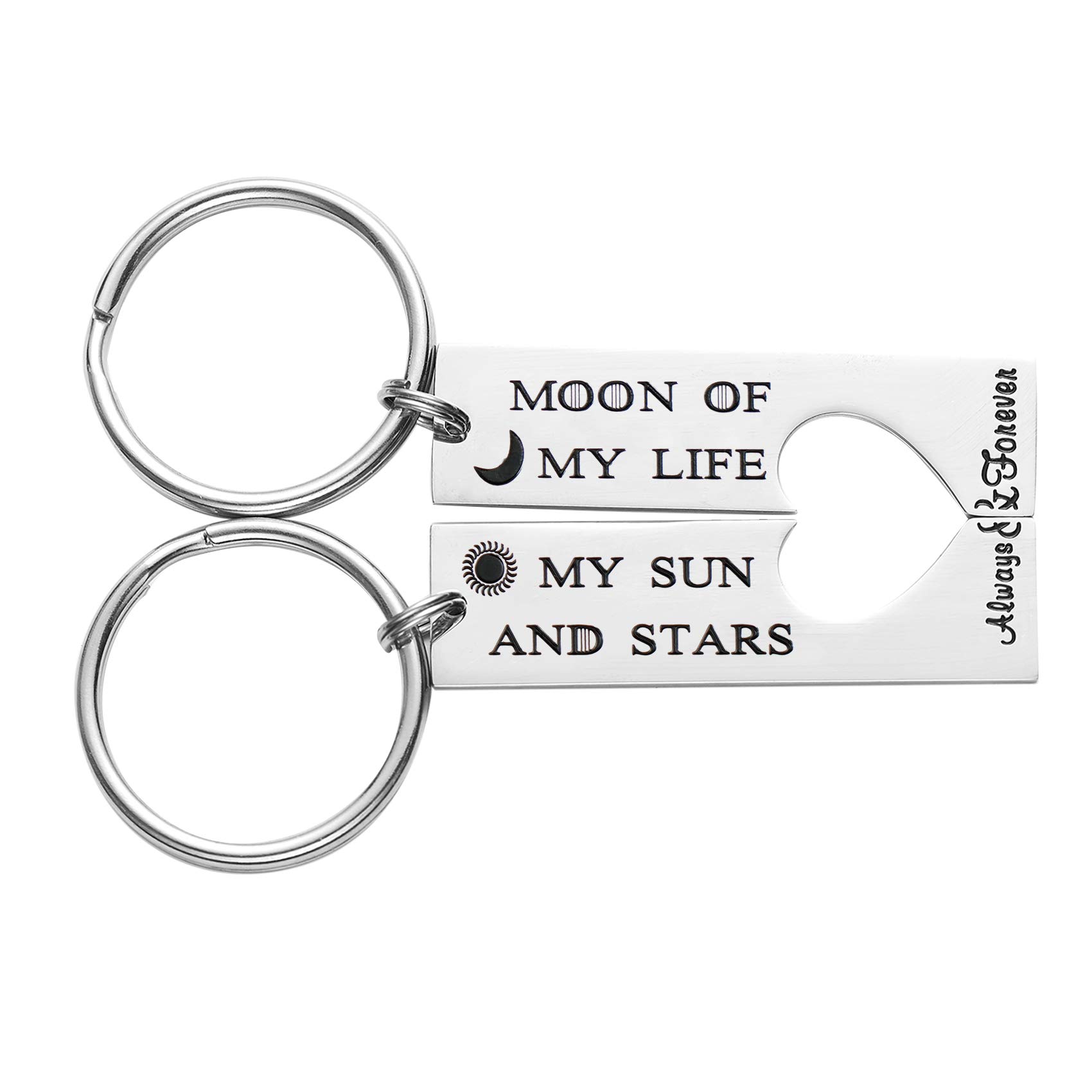 LParkin His and Her Keychains Moon of My Life My Sun and Stars Jalan Atthirari Anni Shekh Ma Shieraki Anni