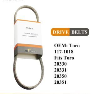 Antanker Drive Belt Replacement for Toro 117-1018 V-Belt 20330 20331 20350 20351