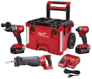 milwaukee 2997-23spo m18 fuel 18-volt lithium-ion brushless cordless combo kit (3-tool) with two 5.0 ah battery and packout rolling tool box