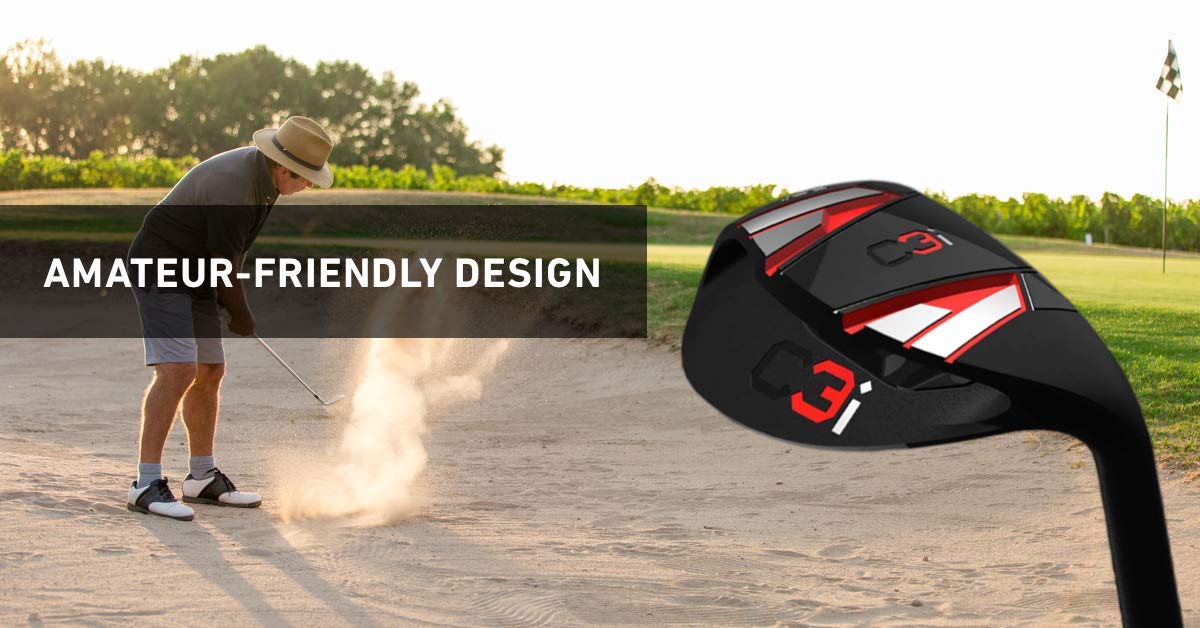 C3i Sand Wedge & Lob Wedge–Premium Right Hand Golf Wedge- Escape Bunkers in One, Easy Flop Shots– Legal for Tournament Play, Quickly Cuts Strokes from Short Game- High Loft Golf Club