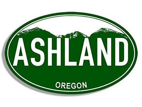 JR Studio 3x5 inch Green Mountain Oval Ashland Oregon Sticker (or rv Visit Logo) Vinyl Decal Sticker Car Waterproof Car Decal Bumper Sticker