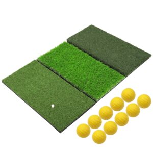 skylife 3-turf golf hitting grass mat 24’’ x 37’’, portable training fairway rough tee turf, driving chipping putting golf equipment, home backyard garage outdoor practice (xl 24’’ x 37’’)