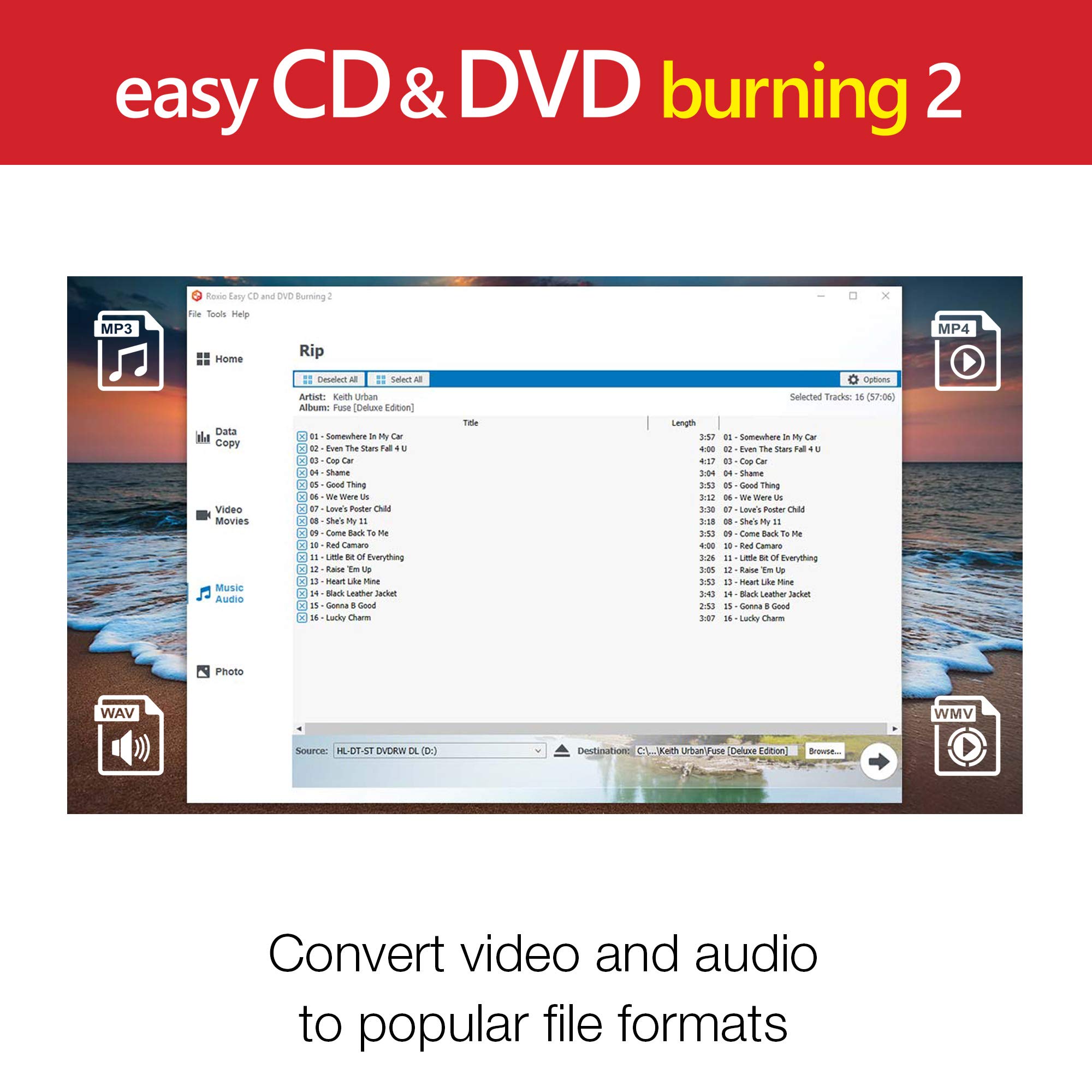 Corel Easy CD & DVD Burning 2 | Disc Burner & Video Capture [PC Disc]