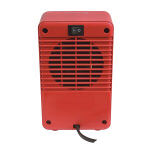 Comfort Zone CZ410RD Low Power 200 Watt Portable Ceramic Desktop Heater w/Fan, Red