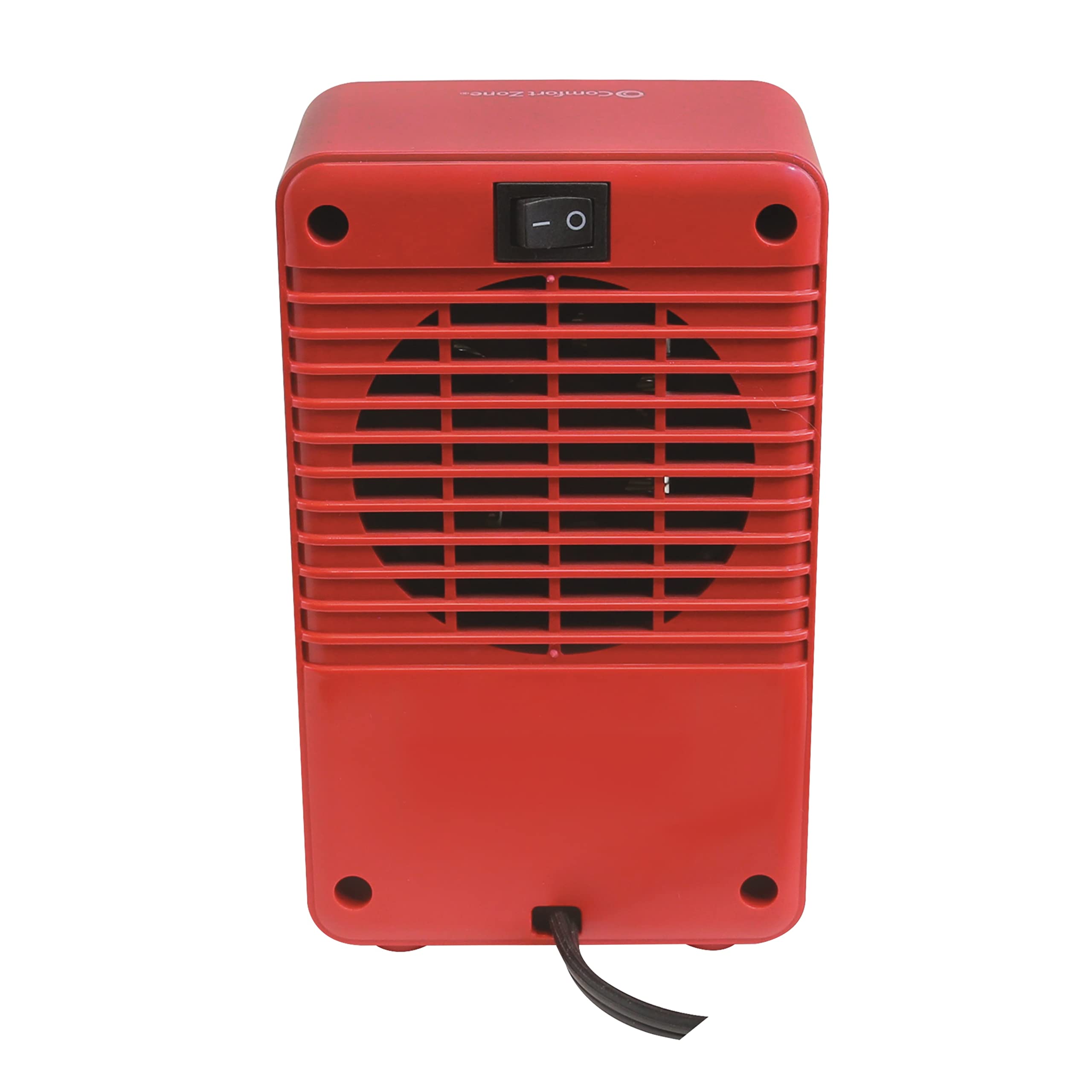 Comfort Zone CZ410RD Low Power 200 Watt Portable Ceramic Desktop Heater w/Fan, Red