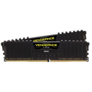 corsair vengeance lpx ddr4 16gb (2x8gb) 3200mhz cl16 intel xmp 2.0 computer memory - black (cmk16gx4m2e3200c16)