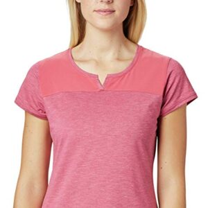 Columbia Women's Place to Place Ii Short Sleeve Tee, Rouge Pink Heather, Medium