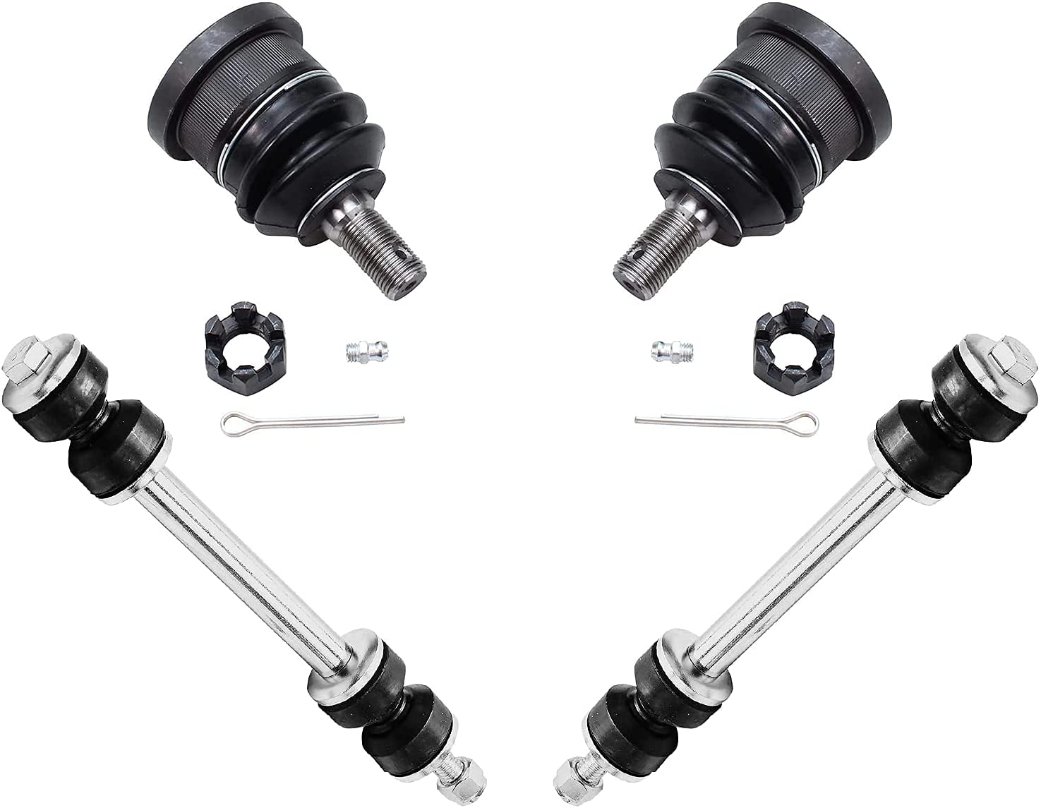 Detroit Axle - Front 16pc Suspension Kit for 95-97 Mercury Grand Marquis Ford Crown Victoria Lincoln Town Car Ball Joints Tie Rods Idler Pitman Arm Adjusting Sleeve Replacement Front Rear Sway Bars