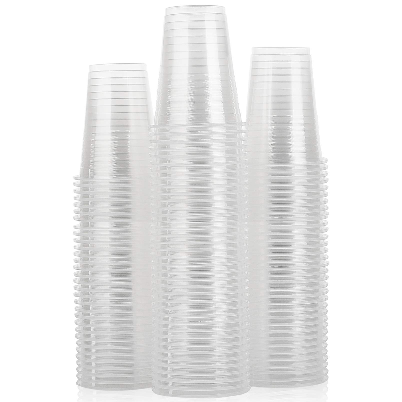 [100 Pack 8 Oz ] Plastic Cups, Plastic Cups, Clear Plastic Cups 8 Oz Clear Cups, Disposable Clear Plastic Cups Water Cups Disposable Cups, 8 Oz Water Clear Plastic Cups Clear Plastic Cups Plastic Cups