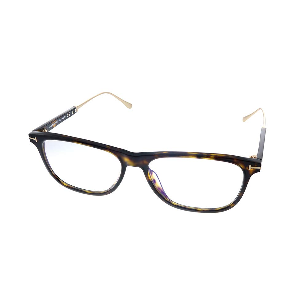 Eyeglasses Tom Ford FT 5589 -B 052 Dark Havana, Shiny Rose Gold/Blue Block Len, Dark Havana, Shiny Rose Gold / Blue Block Lenses, 55/15/145