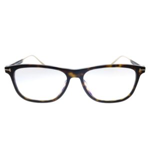 Eyeglasses Tom Ford FT 5589 -B 052 Dark Havana, Shiny Rose Gold/Blue Block Len, Dark Havana, Shiny Rose Gold / Blue Block Lenses, 55/15/145