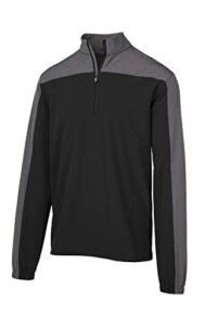 mizuno youth comp long sleeve batting jacket, black-shade, x-large