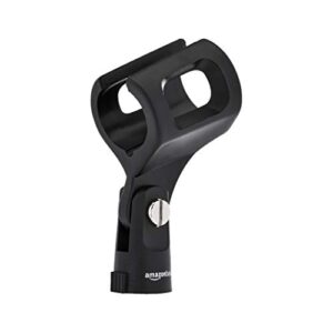 amazon basics microphone clip, large barrel style, single, black