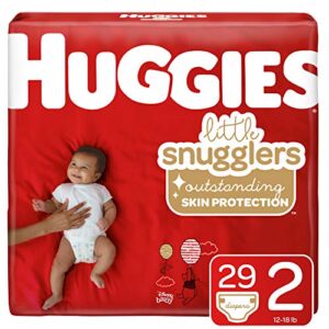 huggies little snugglers baby diapers, size 2, 29 ct