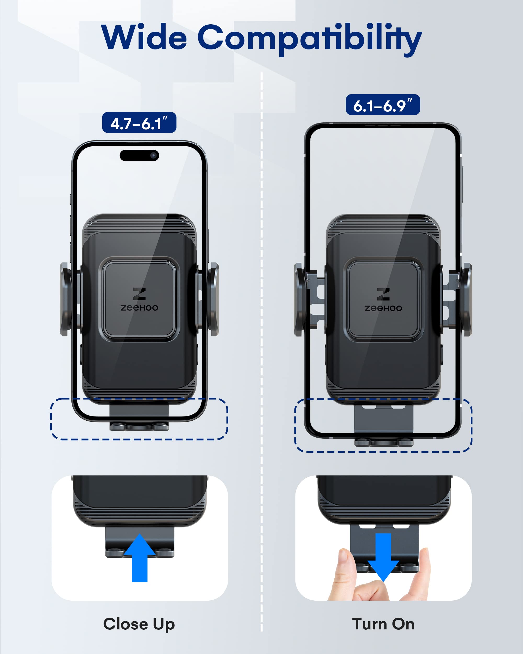 ZeeHoo Wireless Car Charger,15W Fast Charging Auto-Clamping Car Mount,Windshield Dash Air Vent Phone Holder for iPhone 15 14 13 12 Mini 11 Pro Max XS XR