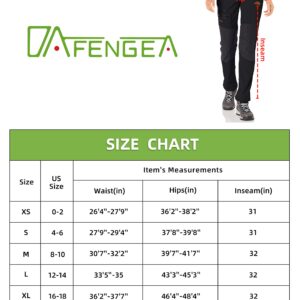 DAFENGEA Women's Snow Ski Pants Fleece Hiking Waterproof Windproof Softshell Outdoor Snowboard Pants,CFK1812W-Black-XS