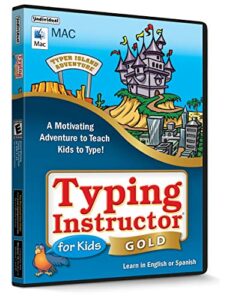 typing instructor for kids gold - mac - typing training for kids to learn to type or improve their typing skills - teaches keyboard basics following skill & age-appropriate typing plans – cd/mac