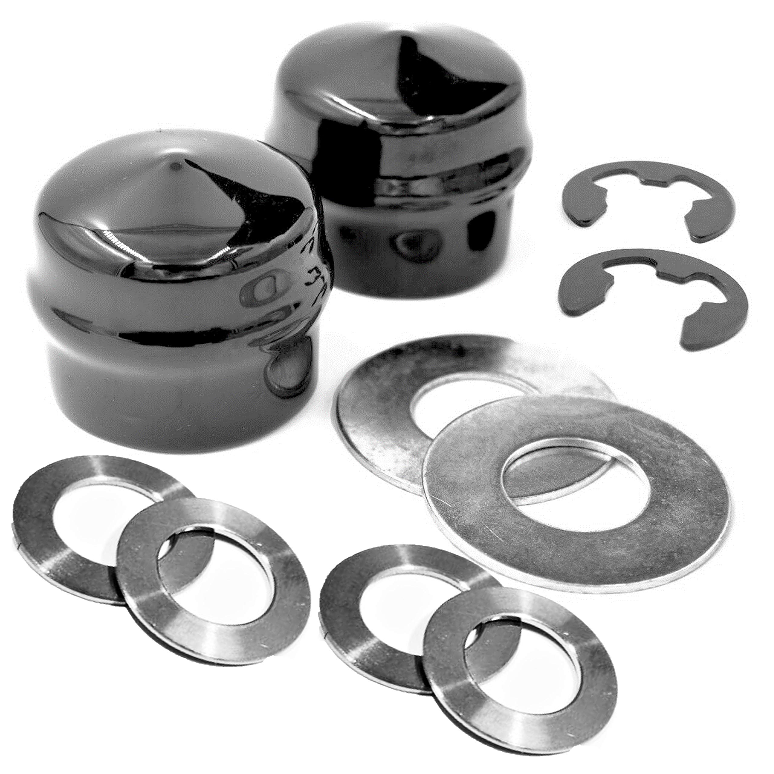 HD Switch Front Wheel Hardware Kit Replaces Husqvarna AYP Poulan 148736, 532106732 106732X643 Includes Thrust Washers, Washers, E-Clips & Hub Caps