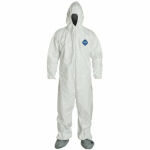 dupont industrial & scientific ty122s - 2xl ty122s each 2xl disposable elastic wrist, bootie and hood tyvek coverall suit 1414 white