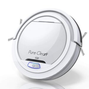 serenelife robot vacuum cleaner - upgraded lithium battery 90 min run time - automatic bot self detects stairs pet hair allergies friendly home cleaning for carpet hardwood floor-pucrc25 v3