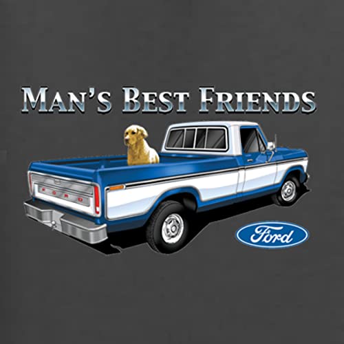 Wild Bobby Ford Motors Funny Man's Best Friends Pickup Truck Dog Cars and Trucks Unisex Graphic Hoodie Sweatshirt, Charcoal, XX-Large