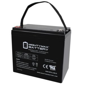 mighty max battery 12v 55ah internal thread battery replaces toro lx468 lawn and garden