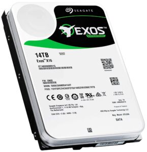 seagate 14tb hdd exos x14 7200 rpm 512e/4kn sata 6gb/s 256mb cache 3.5-inch enterprise hard drive (st14000nm0018)