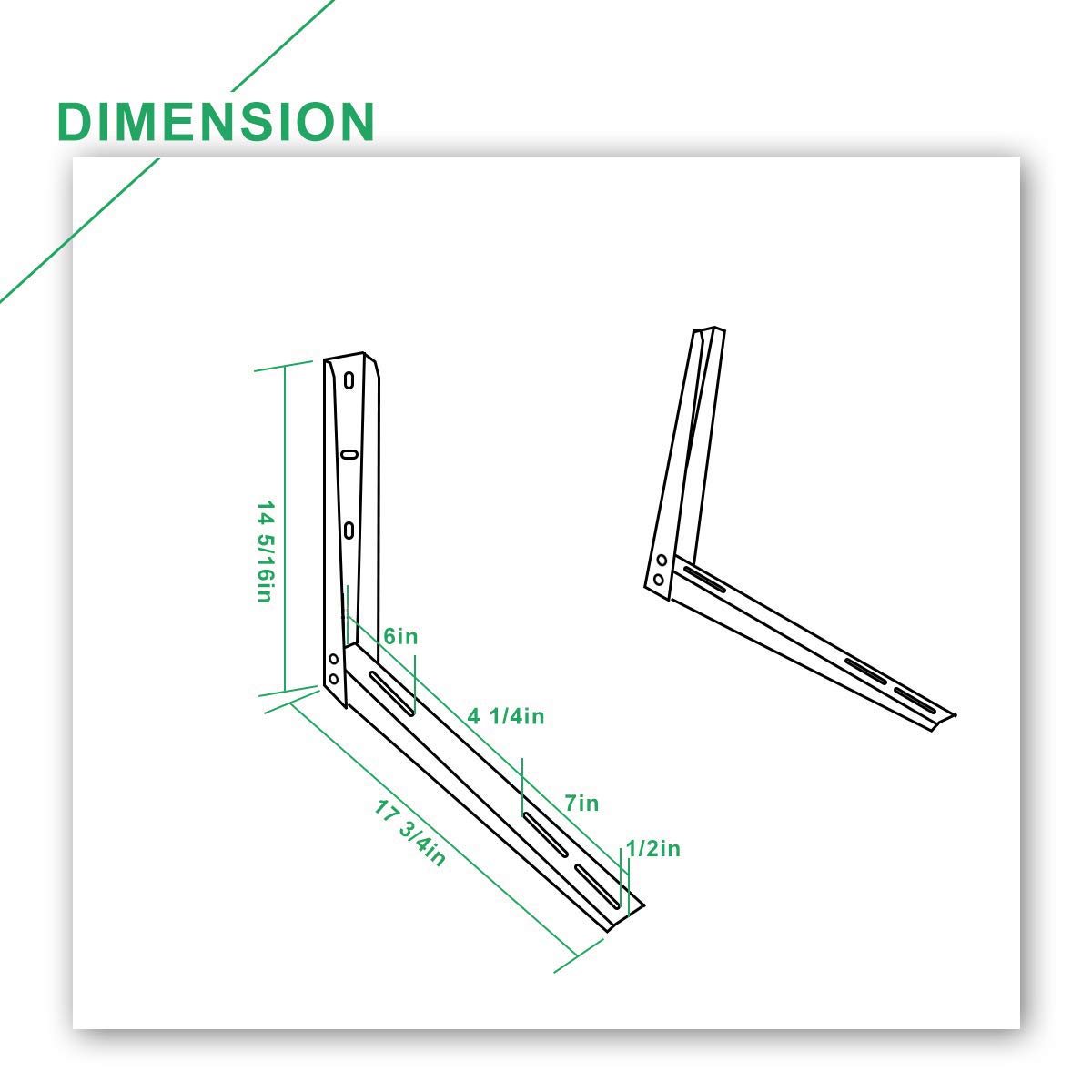 Forestchill Mini Split Wall Mounting Bracket, Universal Fit Ductless Mini-Split Air Conditioner Heat Pump Systems, Support up to 240 lbs, 7000-12000 BTU