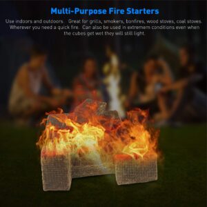 EasyGo Product Eco Cubes - Fire Starter Squares - Great Lighter for Chimney, Charcoal Grill, Fireplace, Campfire, Pellet