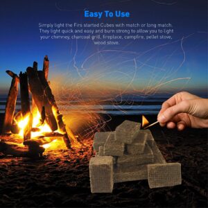 EasyGo Product Eco Cubes - Fire Starter Squares - Great Lighter for Chimney, Charcoal Grill, Fireplace, Campfire, Pellet