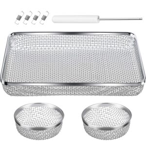 toodoo 3 pack flying insect screen rv furnace vent cover (2.8 inch)(8.5 x 6 inch) stainless steel mesh with installation tool