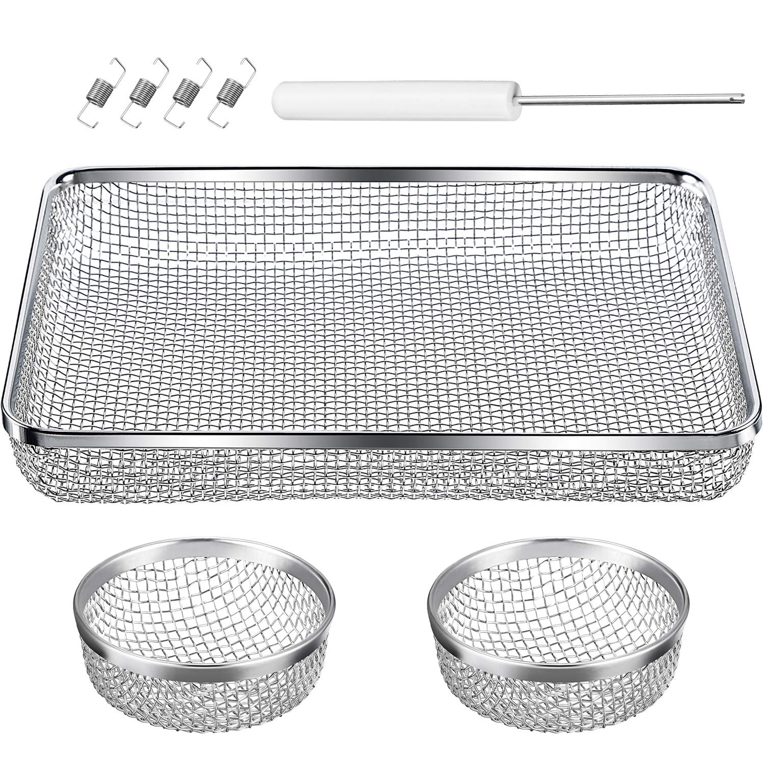 TOODOO 3 Pack Flying Insect Screen RV Furnace Vent Cover (2.8 Inch)(8.5 x 6 Inch) Stainless Steel Mesh with Installation Tool